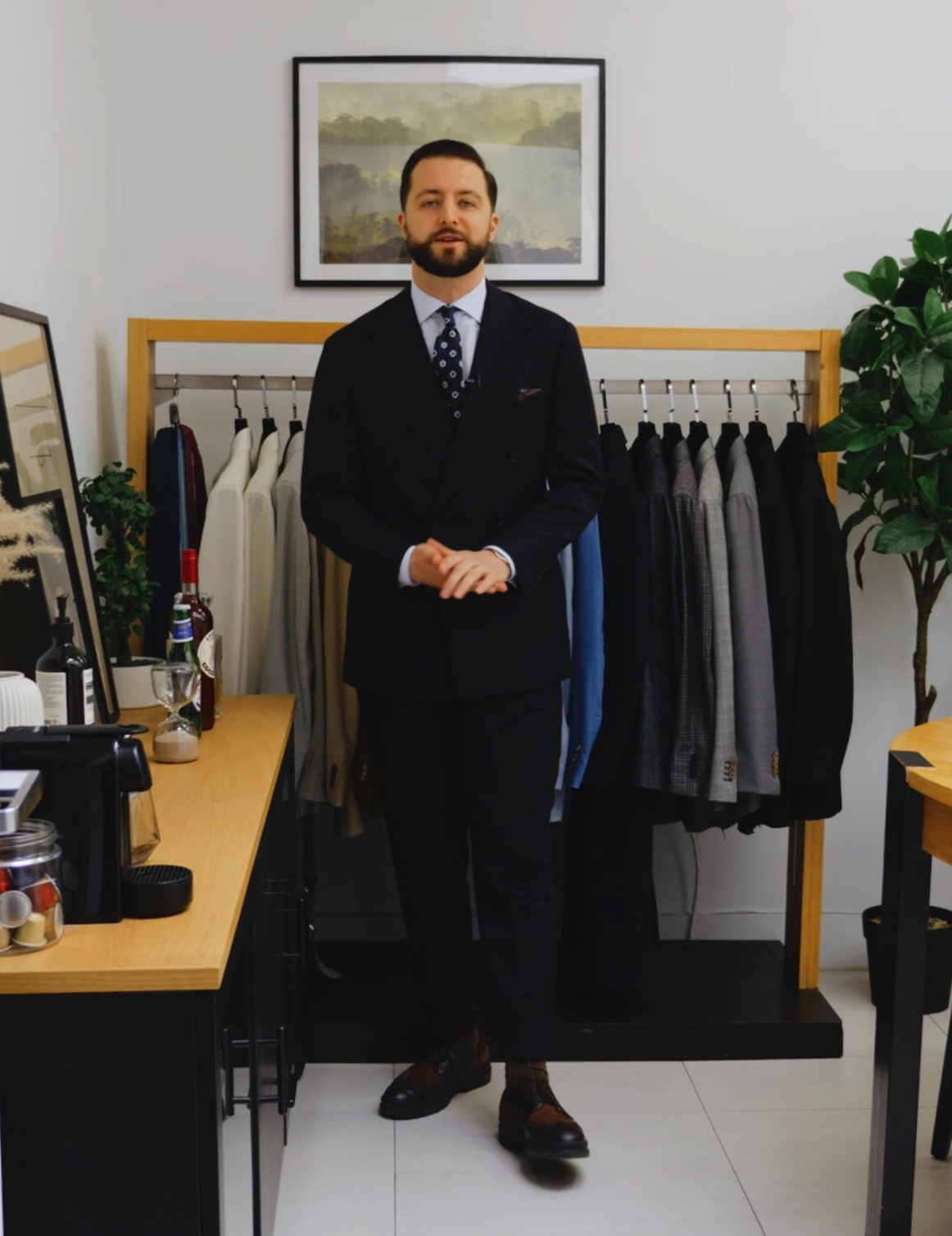 What I'm Wearing Today: Navy Cavalry Twill Double Breasted Suit + Brow ...