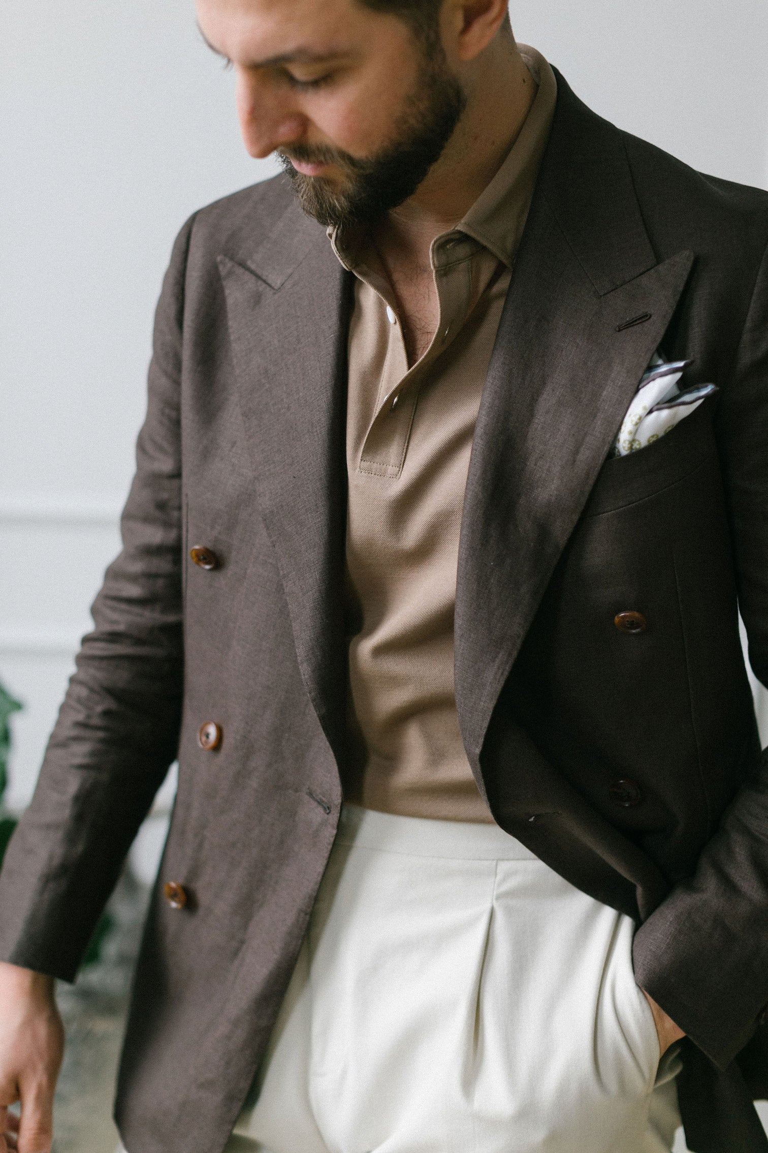 Brown Linen Double Breasted Suit – Mr. Cavaliere